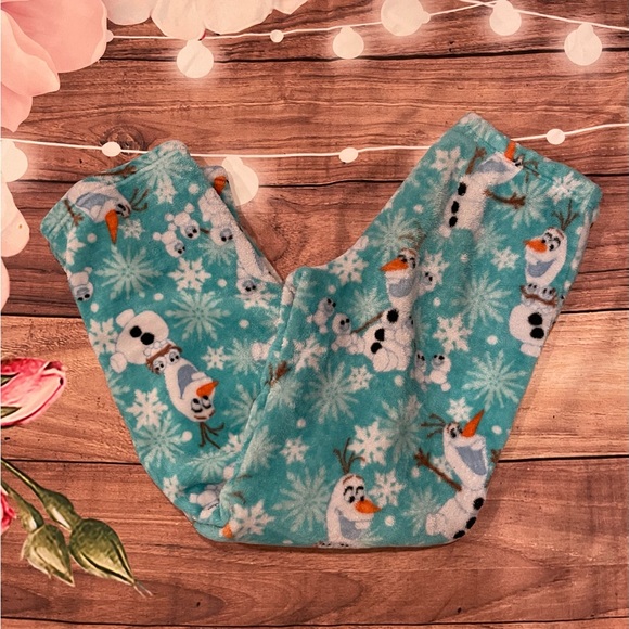 Disney | Intimates & Sleepwear | Disney Olaf Fuzzy Pajama Pants | Poshmark